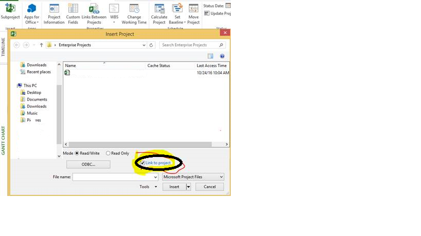 Series Microsoft Project : Link projects to create a master project ...